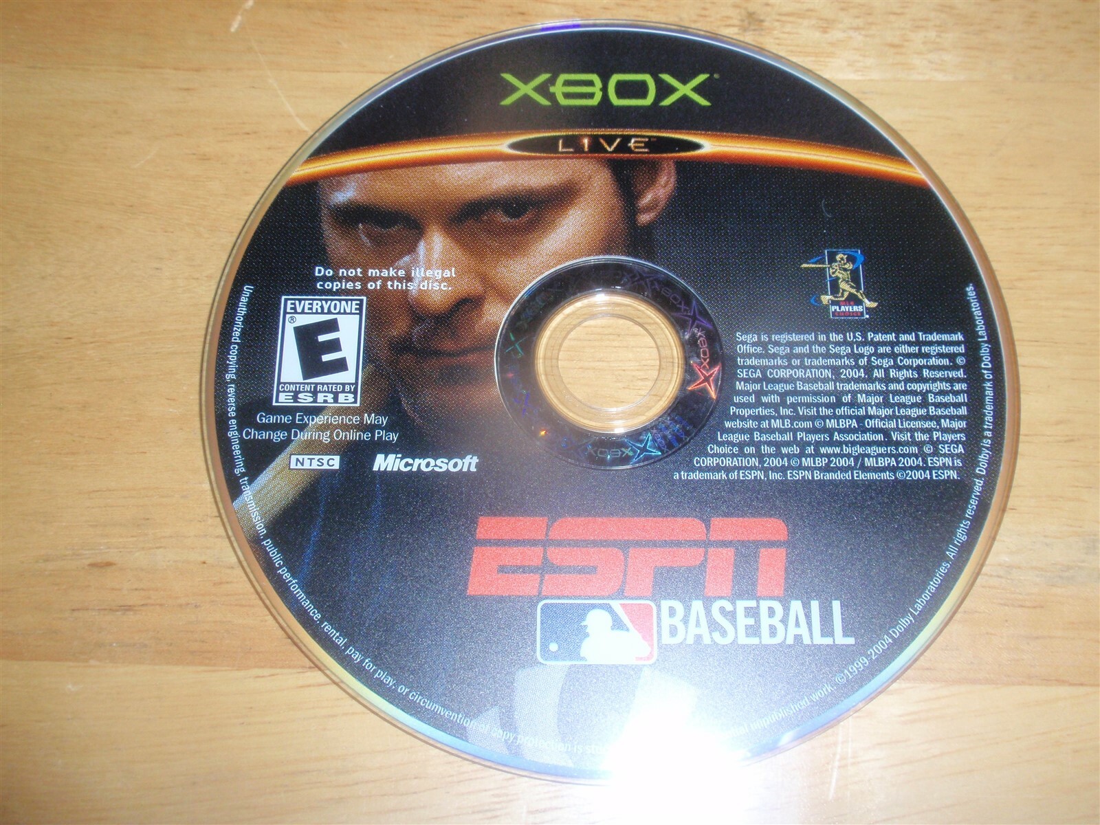 ESPN Baseball game disc for the original Microsoft XBox U.S. NTSC 2004 ...