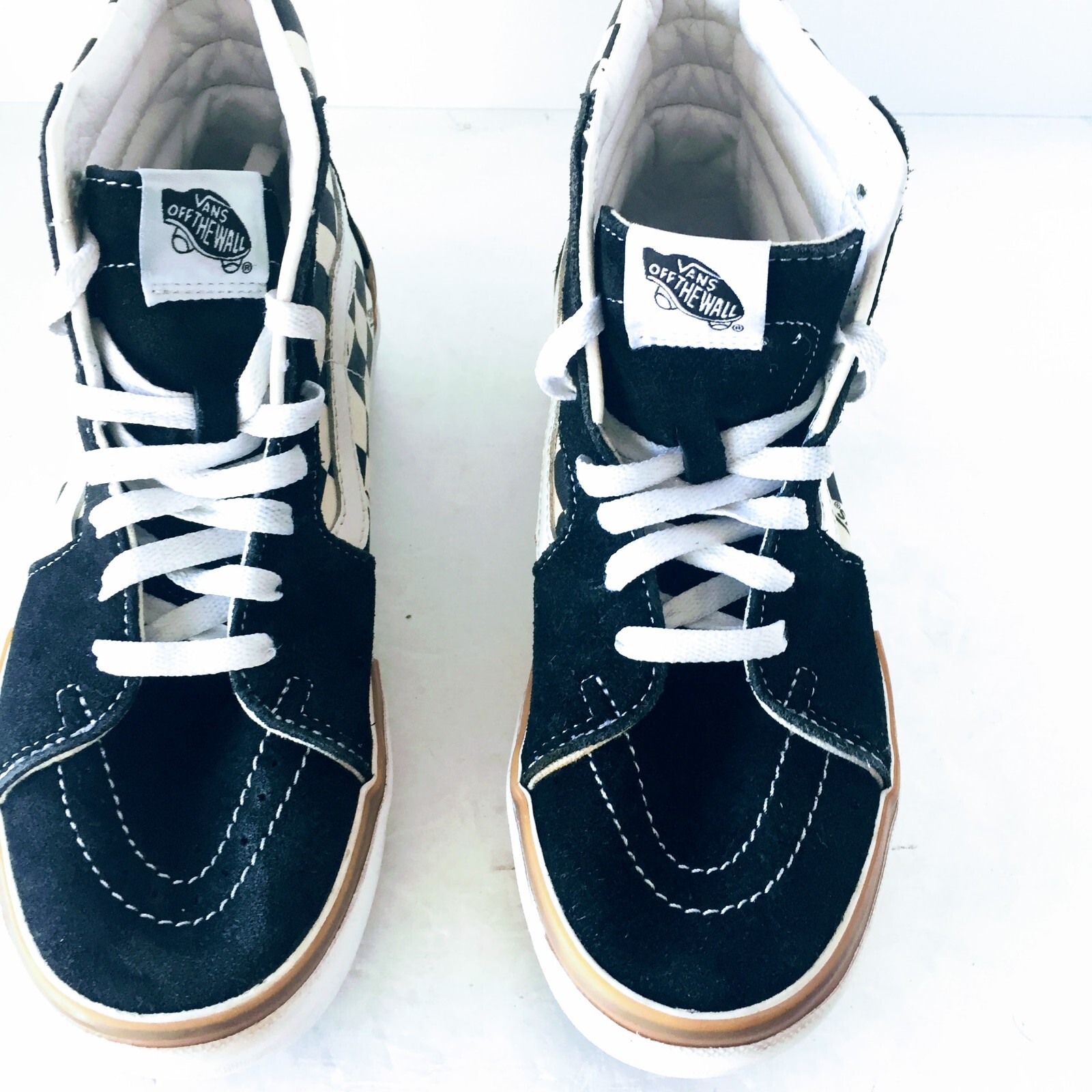 Vans Sk8 Hi Platform Stacked Sneaker Black White Che… - Gem