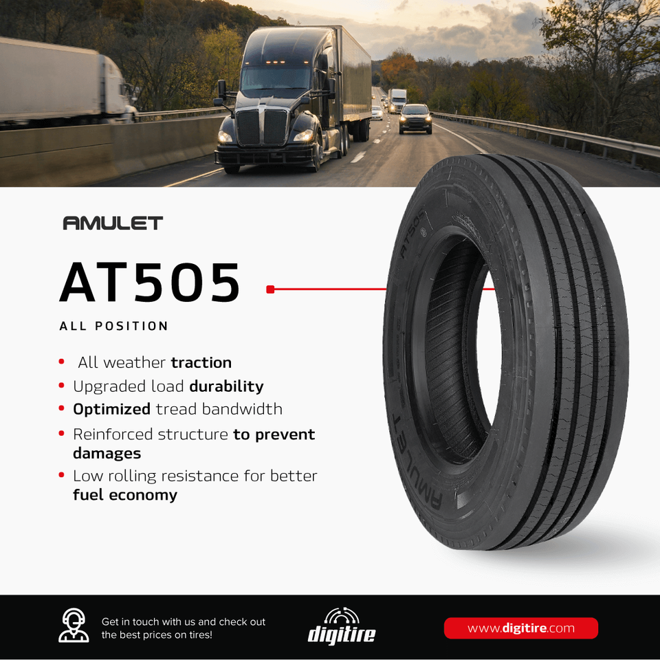 11R22.5 Amulet AD515 Drive 16 Ply L 146/143 Commercial Truck Tire | 4 ...