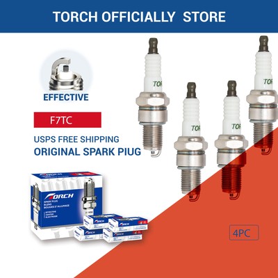 4Pc TORCH Spark Plugs F7TC for Honda GX240 GX270 GX340 Generator Small ...
