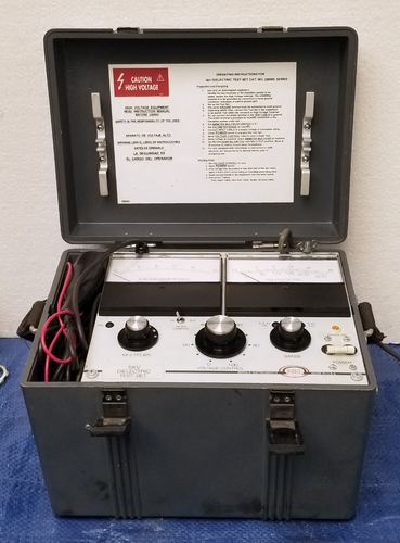 Megger Biddle Instruments 5kV Dielectric Test Set Cat. No. 220005 ...