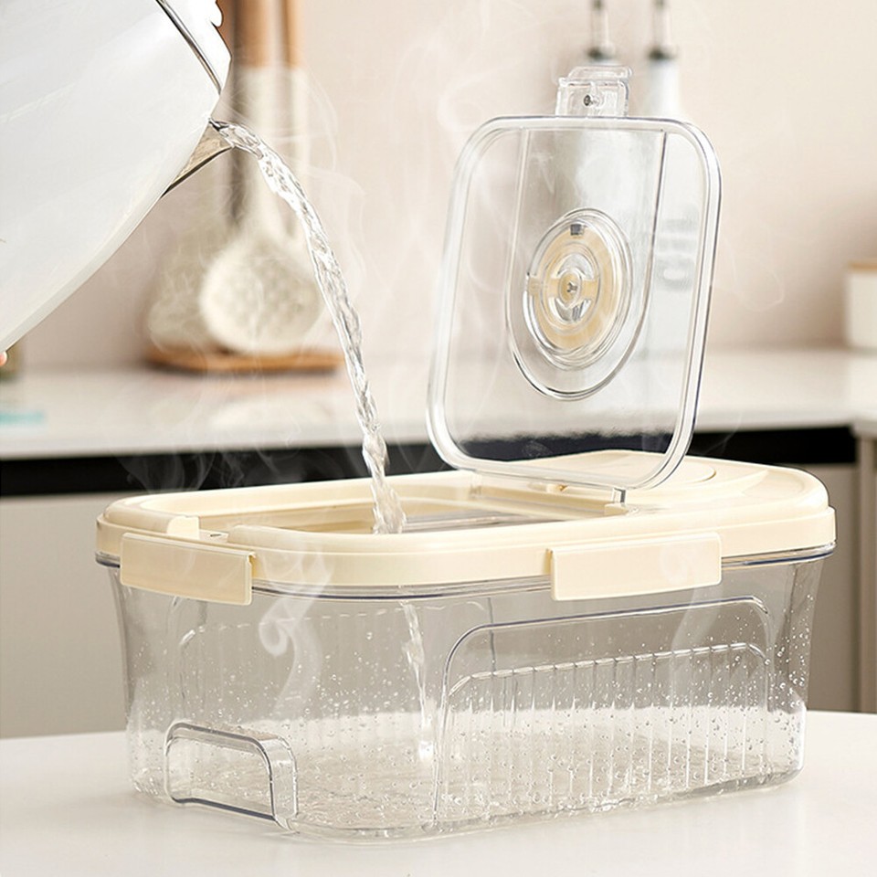 Fully Enclosed Sealed Rice Box Moisture-proof Rice Storage Tank Home ...