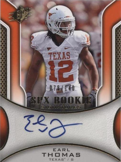 2010 SPx - SPx Rookie Signatures Earl Thomas III #140 /140 (AU, RC) for ...