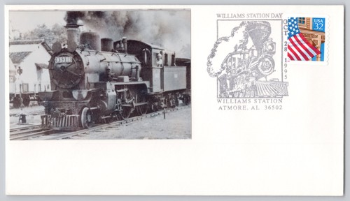 Atmore, Alabama, Williams Station Day first- locomotive cover, Modern ...