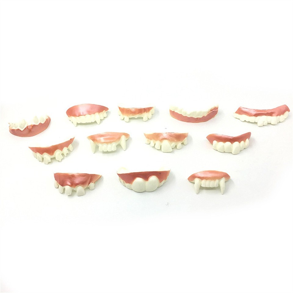 Funny Novelty Ugly Fake Teeth COSTUME PARTY Prop Trick Joke Gag Toy ...