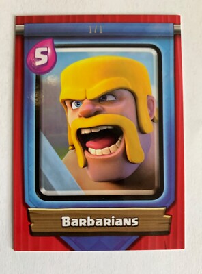 2018 Topps Clash Royale 1/1 Red Border Barbarians SUPER RARE One of a ...
