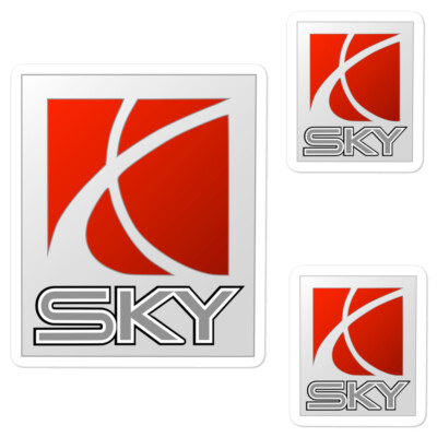 SKY Stickers (3) Saturn Emblem Logo Badge Script | eBay