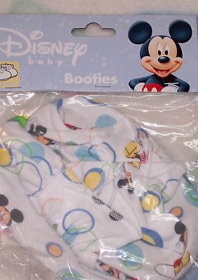 MICKEY MOUSE Baby Booties NEW white ~ FREE SHIP ~ MICKEY Mouse | eBay