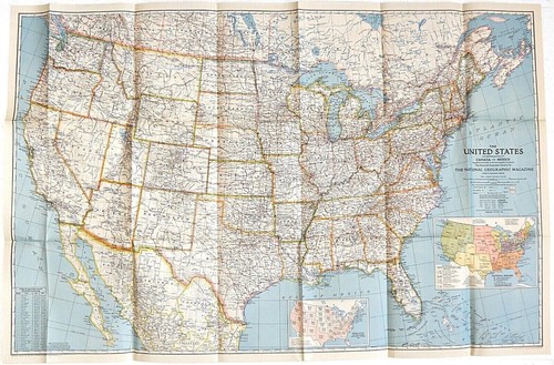 ⫸ 1940-12 December VTG Map UNITED STATES 48 STATES USA National ...