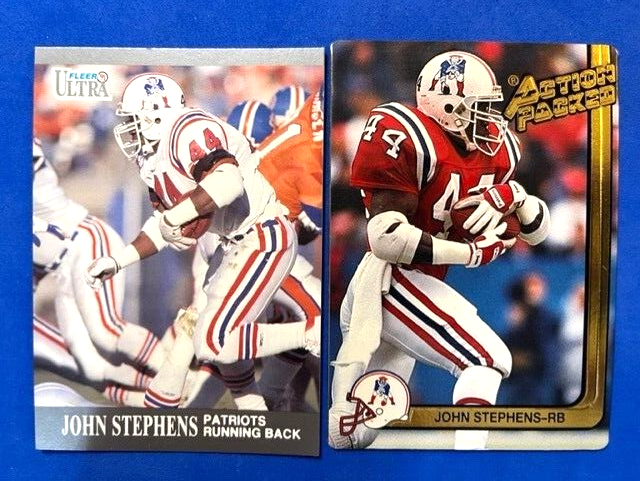 NFL - John Stephens 1991 Fleer Ultra & 1991 Hi-Pro Action Packed ...