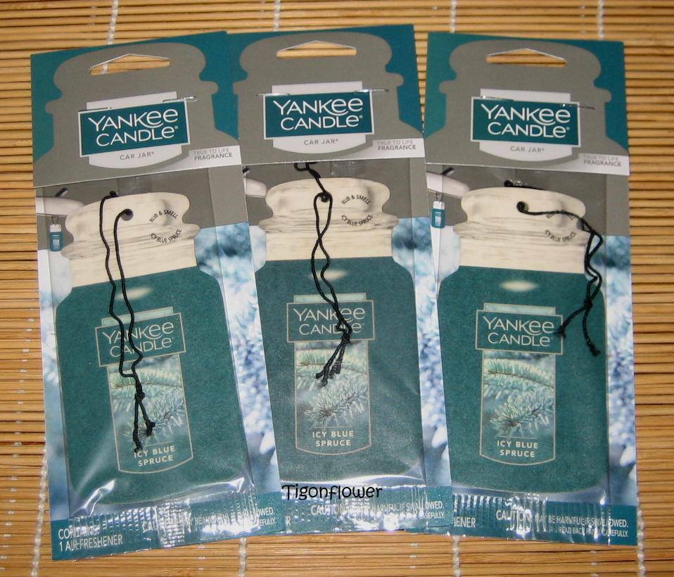 3 Yankee Candle Car Jar Air Freshener 3 Single Paperboard You choose ...