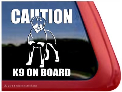 CAUTION K9 On Board | High Quality Vinyl Rottweiler Dog Decal Sticker ...