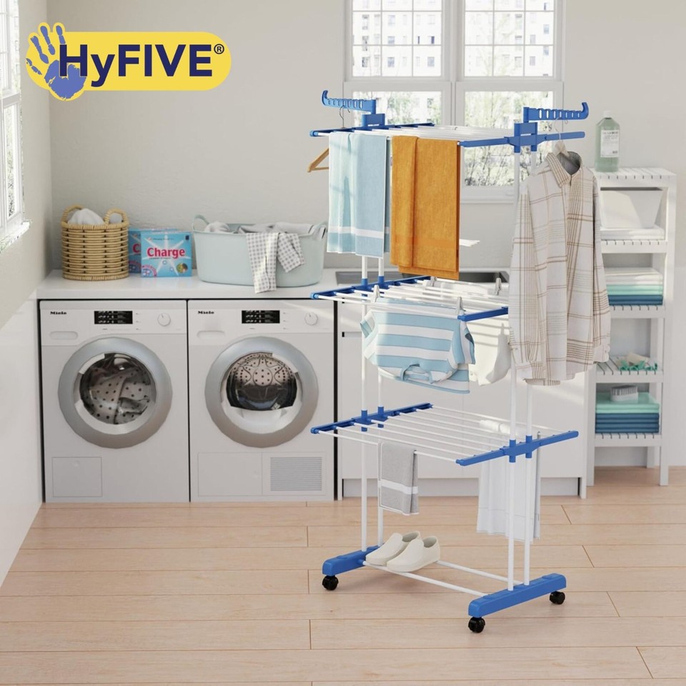 Clothes Airer Clothes Drying Rack Extra Large 4 Tier Clothes Drying ...