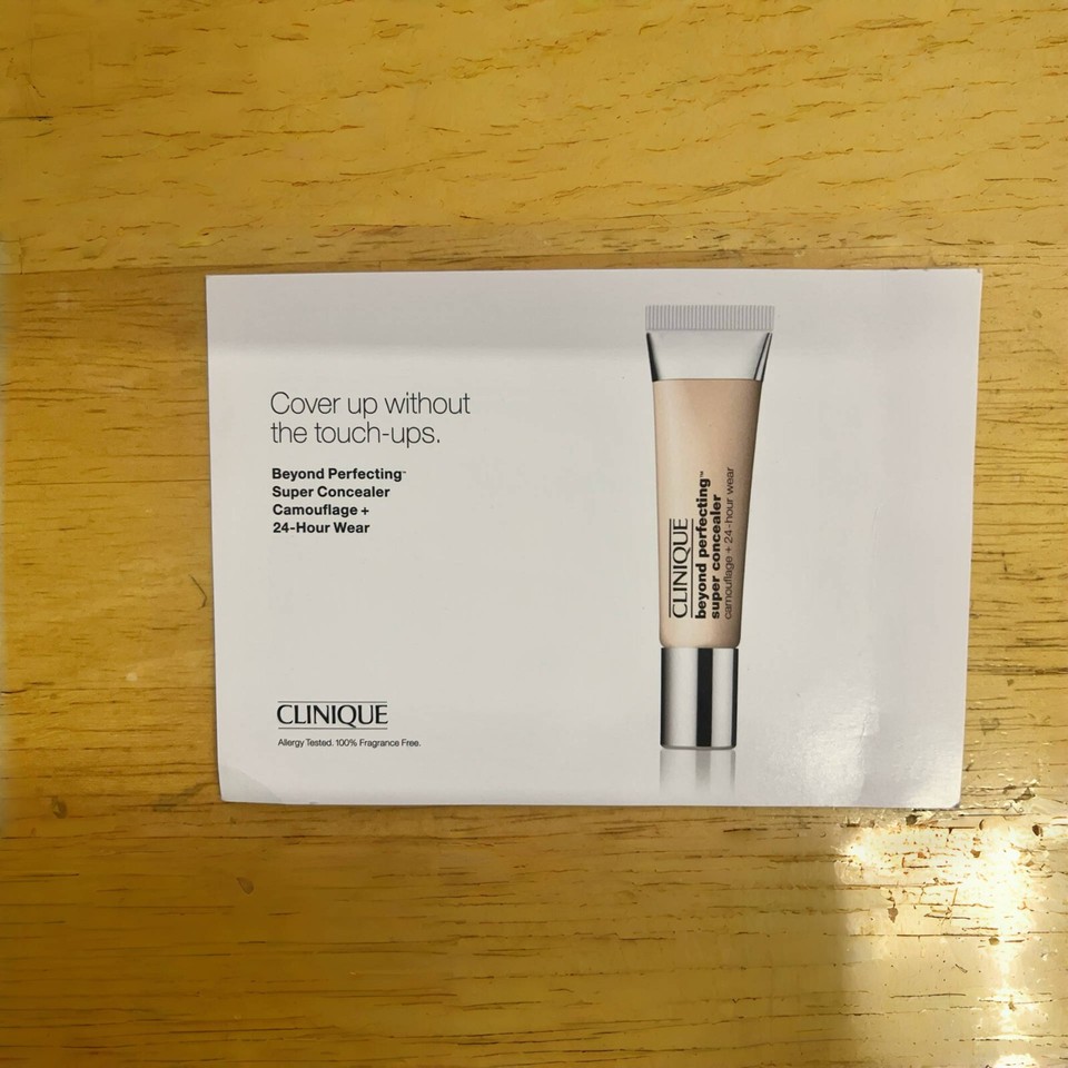 11 x Clinique Beyond Perfecting Super Concealer Sample Card ...