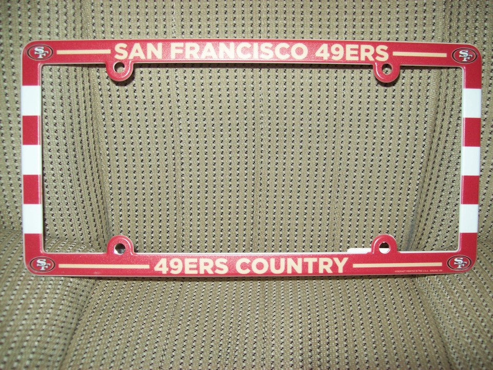 San Francisco 49ers, "49ers Country" Plastic License Plate Frame | eBay