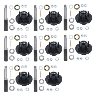 W/ 1" Round BT8 Spindle & 4 on 4" Bolt Idler Hub Pack of 8 Trailer Axle ...