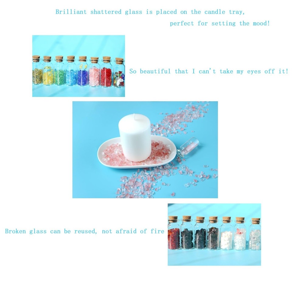 Crushed Glass for Crafts,Resin Art.Pink Broken Glass Piece Decor.Crush ...