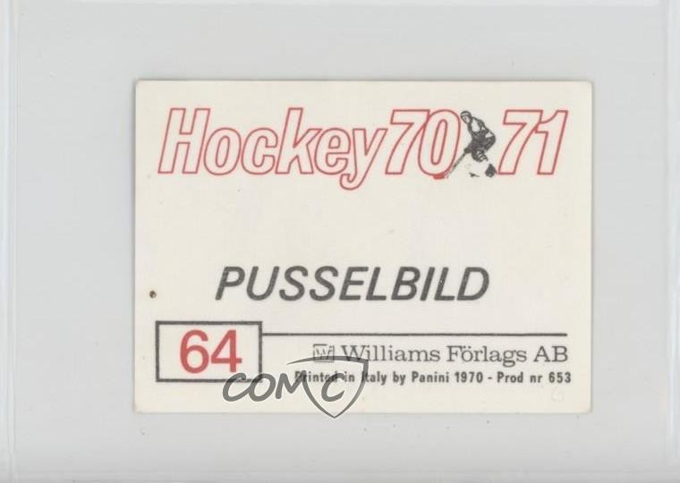 1970-71 Williams Forlags Hockey Leif Holmquist (Puzzle) #64 1t8 | eBay UK