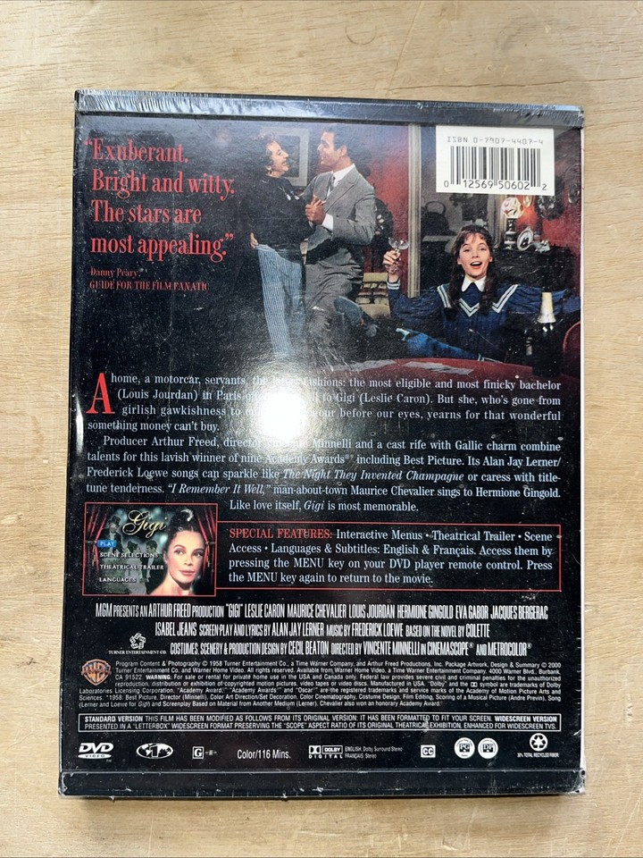 Gigi DVD 1958 Starring Caron Chevalier Jourdan New Sealed | eBay UK