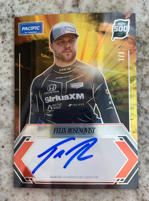 Felix Rosenqvist 2025 Parkside Indycar Pacific 500 Autograph Gold ...