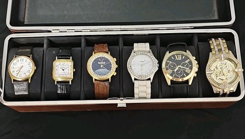 Lot of 6 Men's Watches - Case NOT Included - Not Tested - No Batteries ...