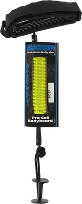 BLOCK SURF PRO COILED BICEPT BODYBOARD LEASH S-YELLOW | eBay