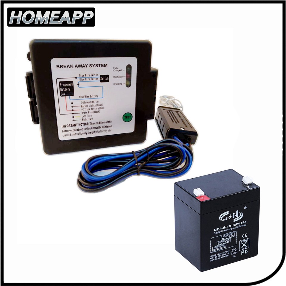Breakaway System For Trailer Caravan Switch Towing Battery Electric ...