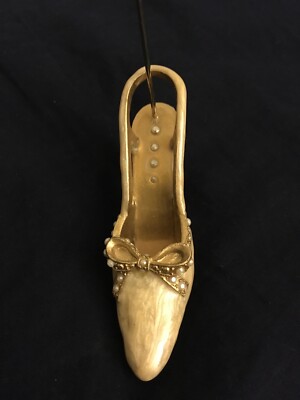 Papyrus White Enamel Rhinestone High Heel Shoe Business card letter ...