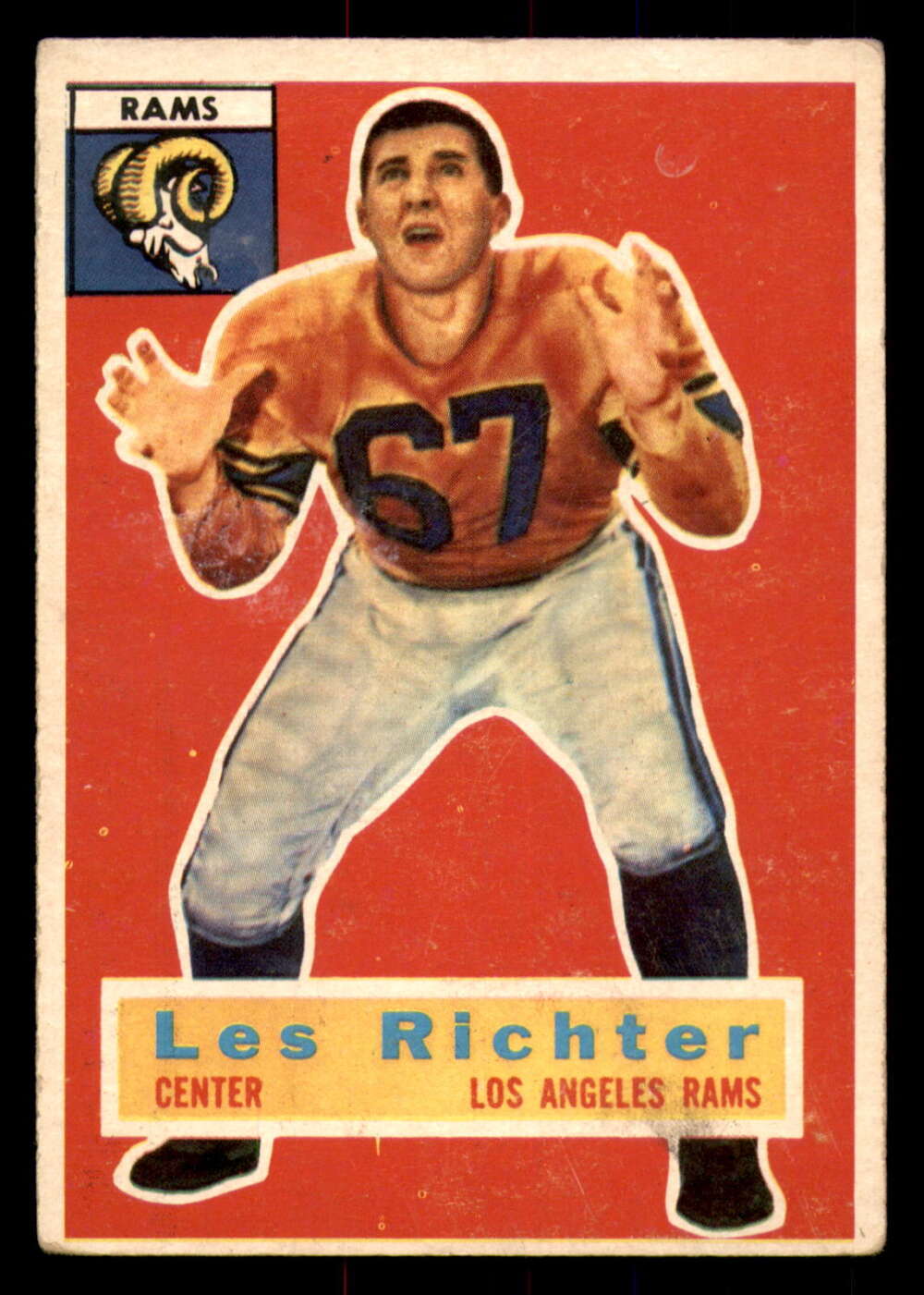 1956 Topps #30 Les Richter G-VG LA Rams ID:382715 | eBay