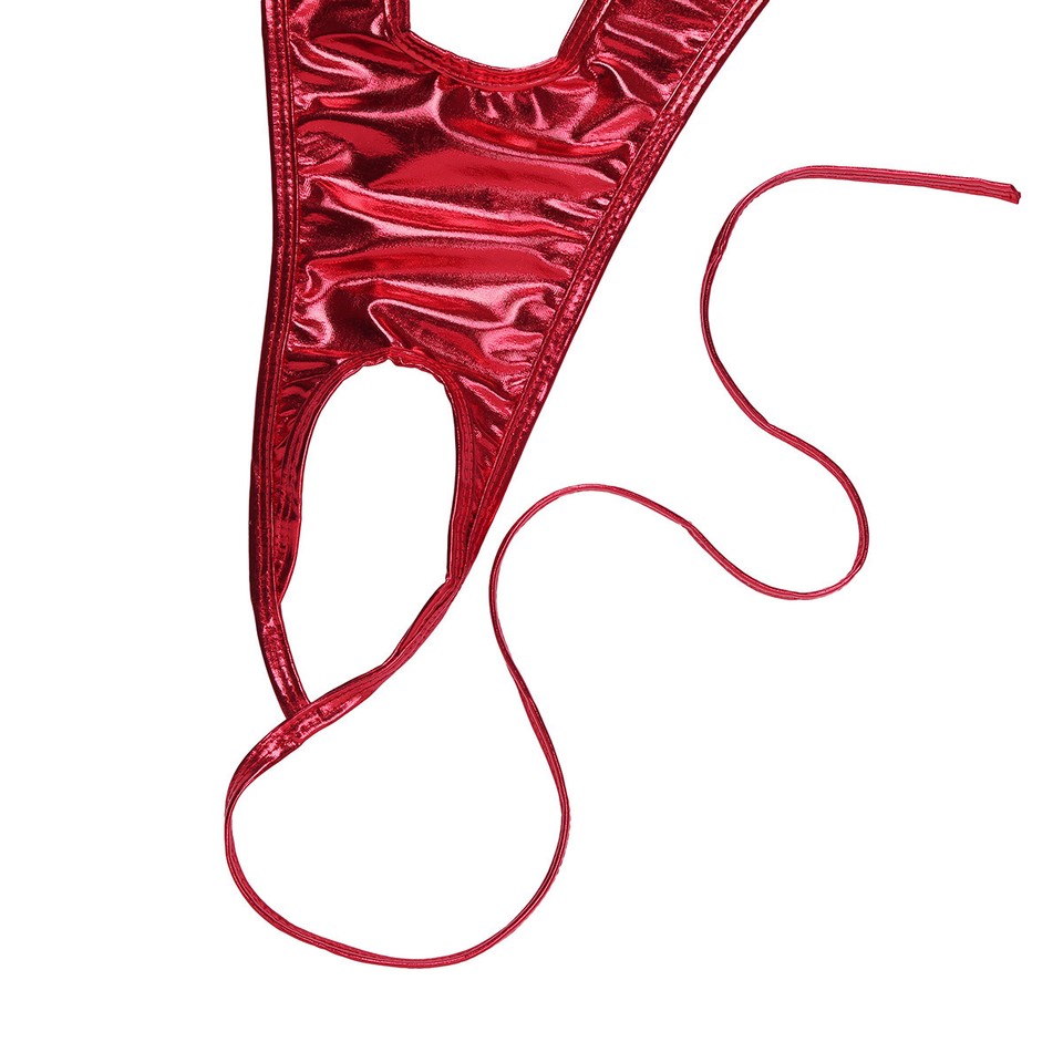 Womens Monokini One Piece Micro Thong Bodysuit Teddy Bikini Swimwear AU ...