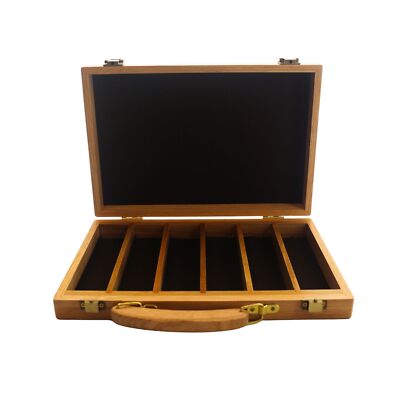 Wood Poker Chip Case, Walnut, 300-Chip Capacity NEW (cw3) | eBay