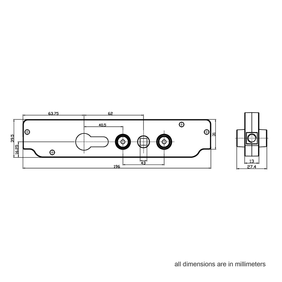 Clearspan Intermediate Aluminum Bi-Fold Replacement Locking Door Lock ...