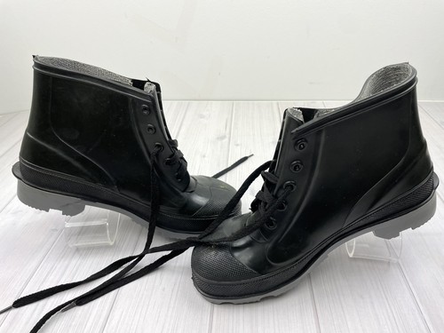 Talon Trax Steel Toe Work Boots Shoes Made in USA Mens Size 8 Black | eBay