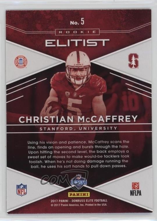 2017 Donruss Elite Rookie Elitist Christian McCaffrey #5 RC | eBay