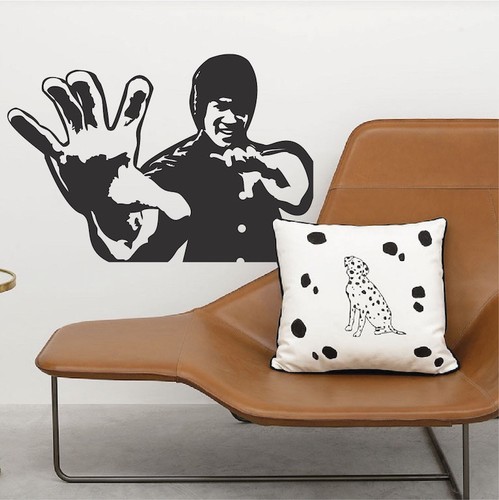 Bruce Lee Wall Decal Martial Arts Wallpaper Actor Vinyl Asian Movies ...