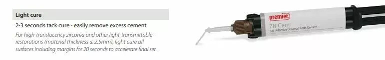 Premier Dental ZR-Cem Self-Adhesive Resin Cement Zirconia crowns 8gm ...
