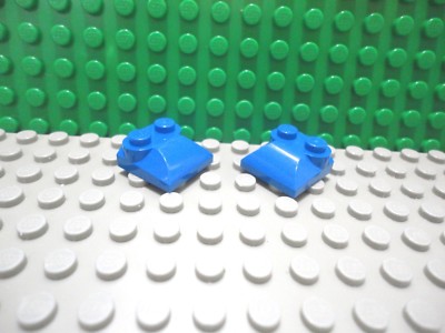 Lego 2 Blue 2x2 Curved Smooth Slopes with 2 top studs car truck NEW | eBay