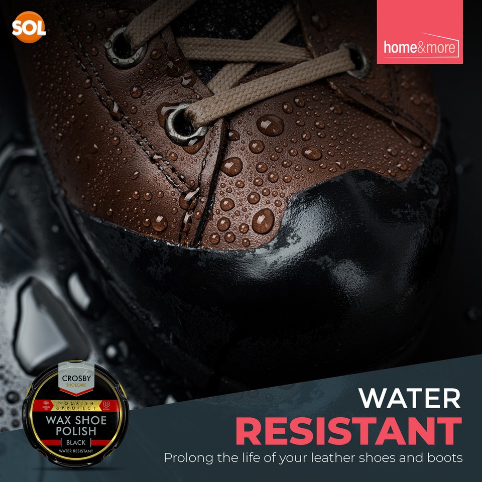 3pk Wax Shoe Polish Black x 50ml Traditional Leather Boot Shine Cleaner ...