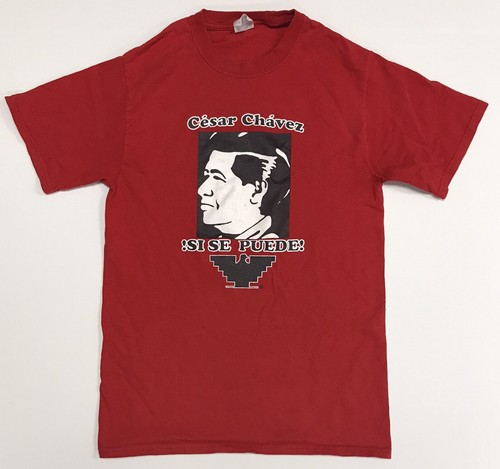 VINTAGE CÈSAR CHÀVEZ !SI SE PUEDE! UFW RED TEE SHIRT SIZE SMALL | eBay