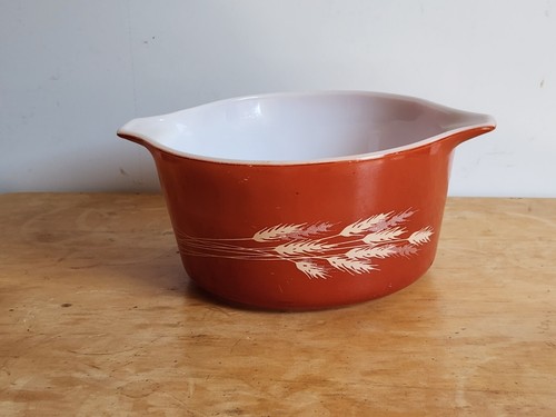 Pyrex Autumn Harvest Wheat Bowl Casserole 473-B Handled | eBay