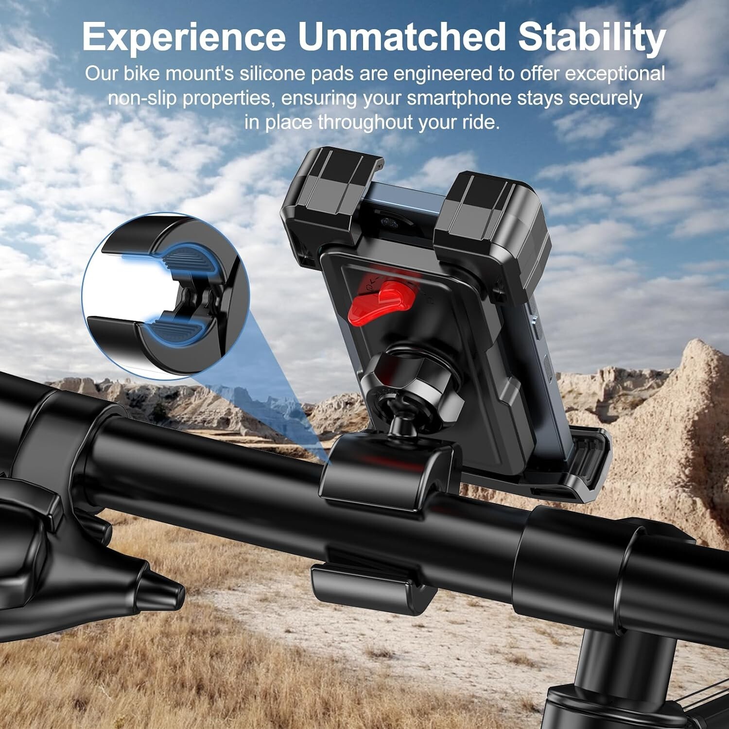 Motorcycle Phone Mount - Easy Install - Secure Grip - Universal ...