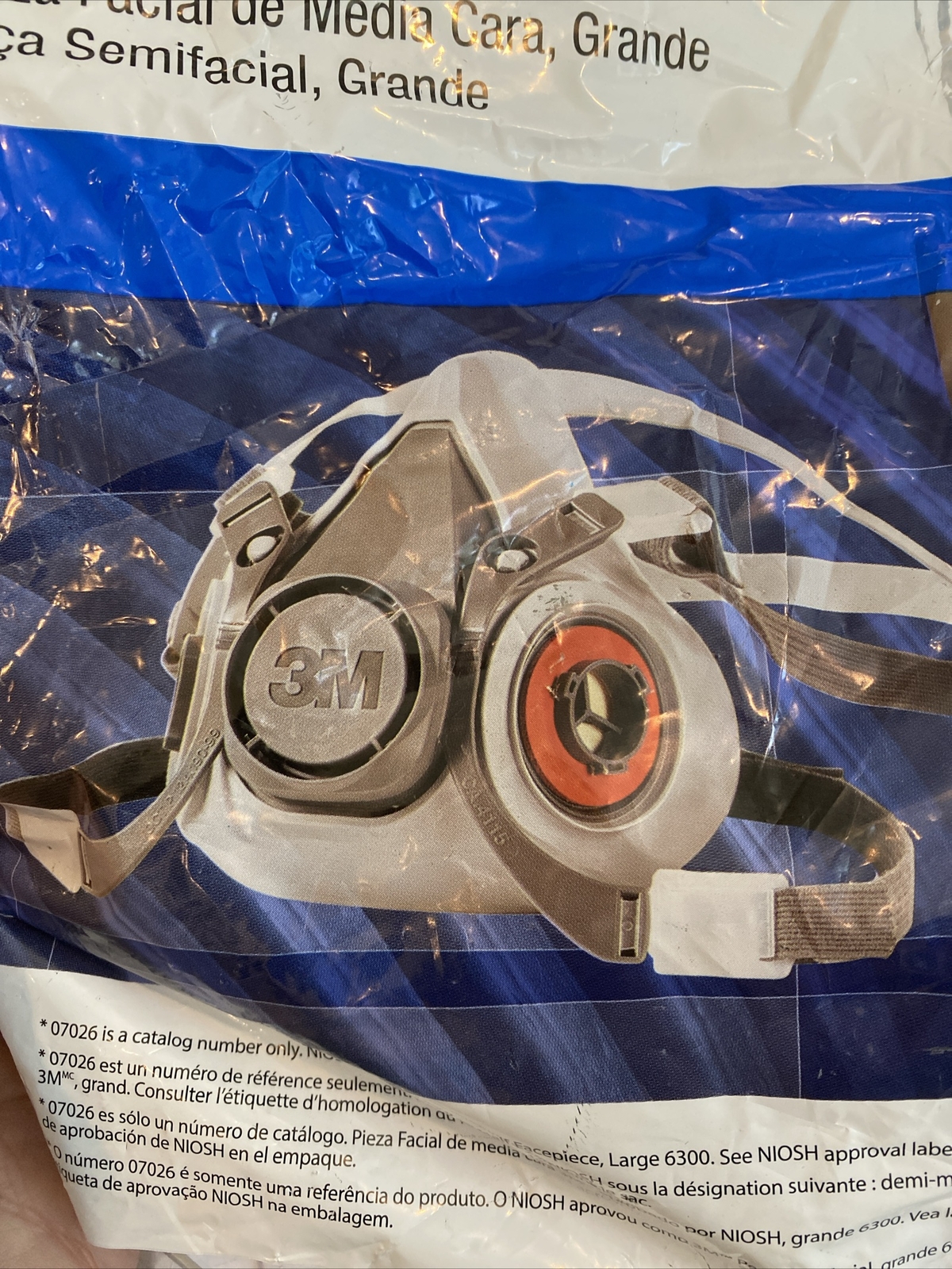 3M 6300 Half Mask Air Purifying Respirator /Facepiece 07026 -2 Pack | eBay