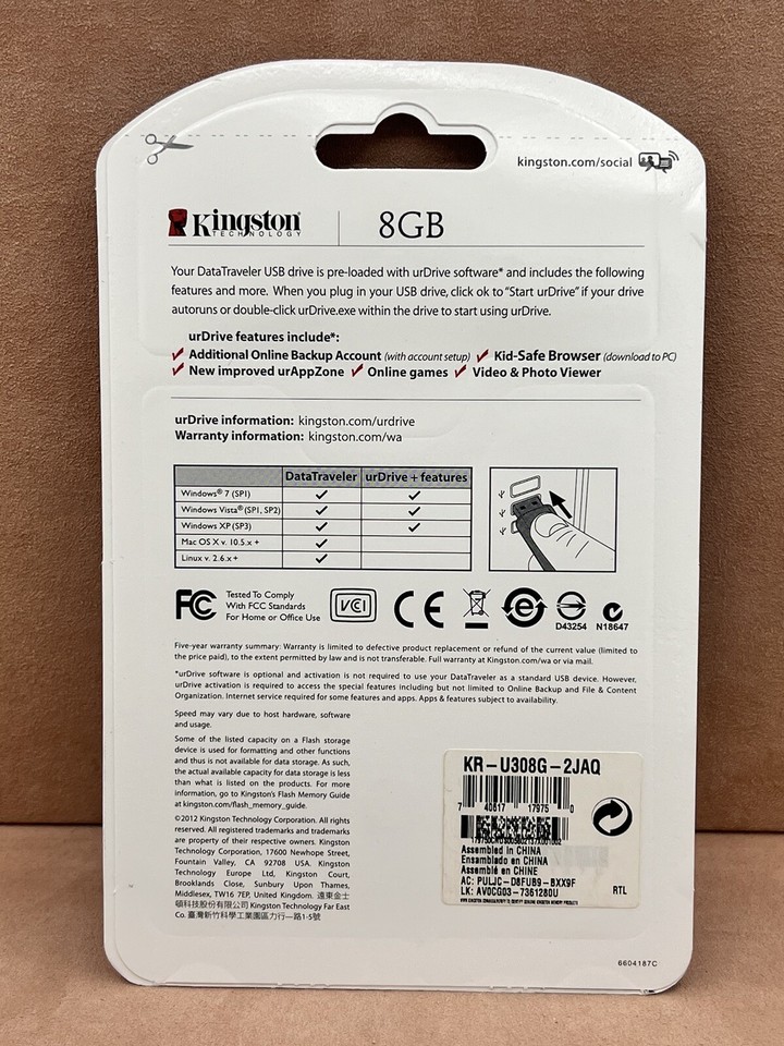 NEW Kingston 8GB DataTraveler Data Traveler 101 G2 DT101 G2 USB 2.0 ...