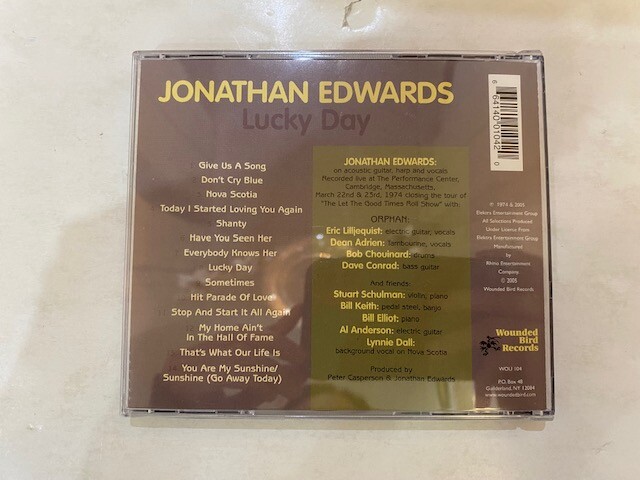 Jonathan Edwards-Lucky Day CD-Wounded Bird Records-WOU 104 | eBay