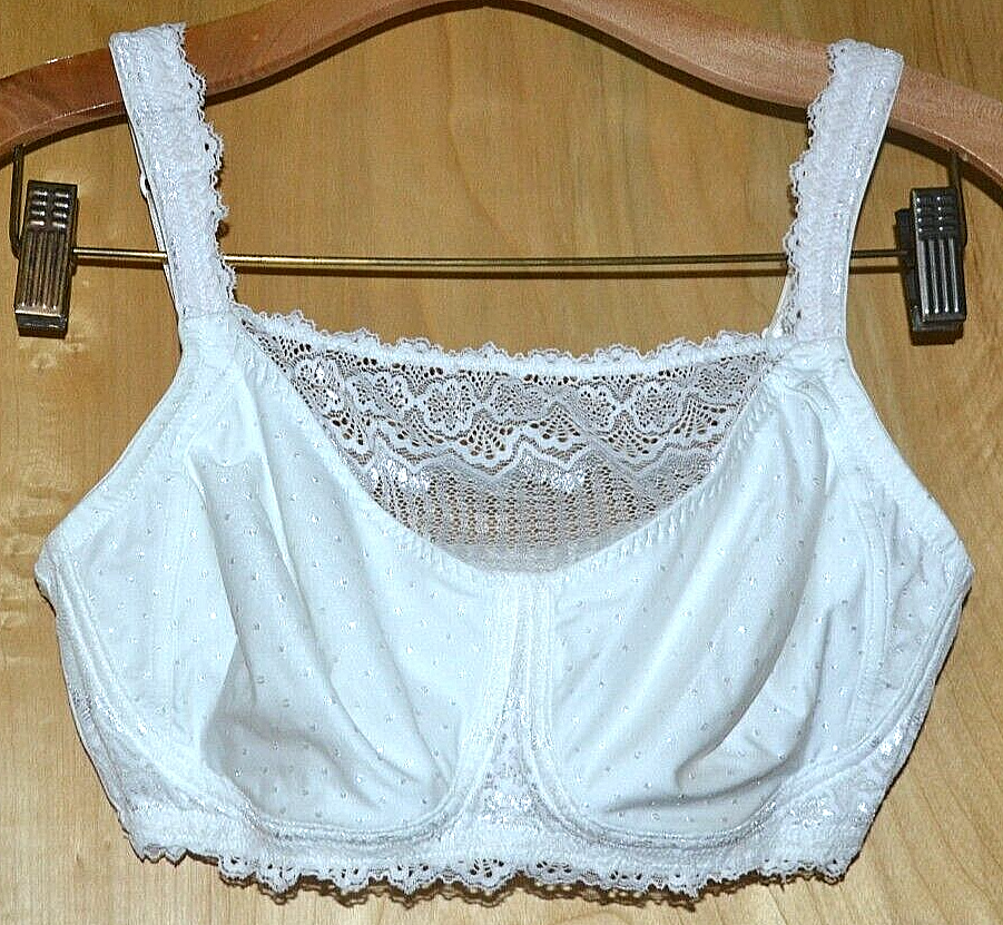 *823 Amoena Dana Mastectomy Pocket White Camisole Bra Size 34DD #0862 ...