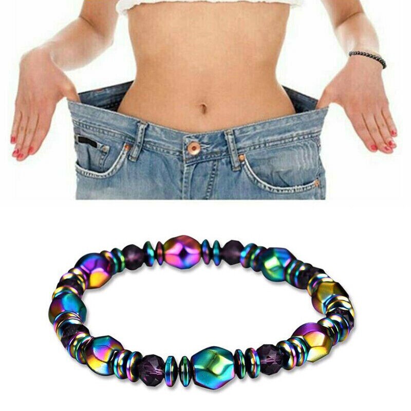 Magnetic Hematite Beads Bracelet Healing Relief Therapy Lose Weight ...