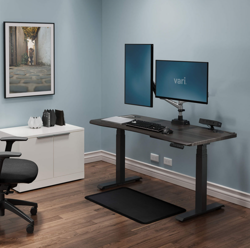 Vari Ergonomically Ergo Electric Standing Desk Espresso Wood/Slate ...