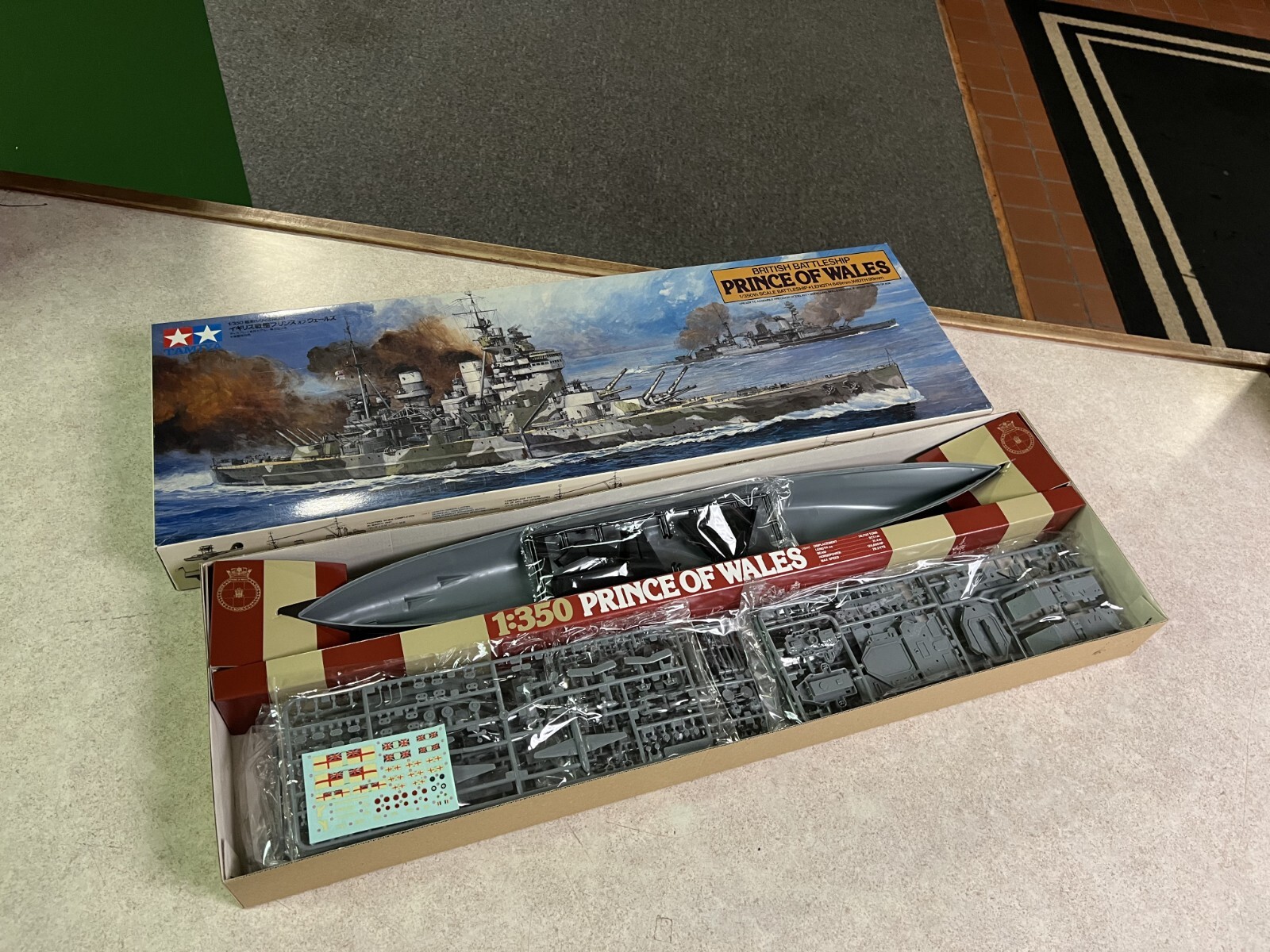 BIG Model Kit Unused NEW Tamiya British Battleship Prince of Wales 1 ...