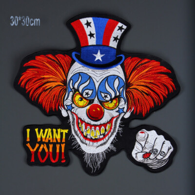 11.8'' Inches Huge Large Embroidery Patches Clown I Want You ! For ...