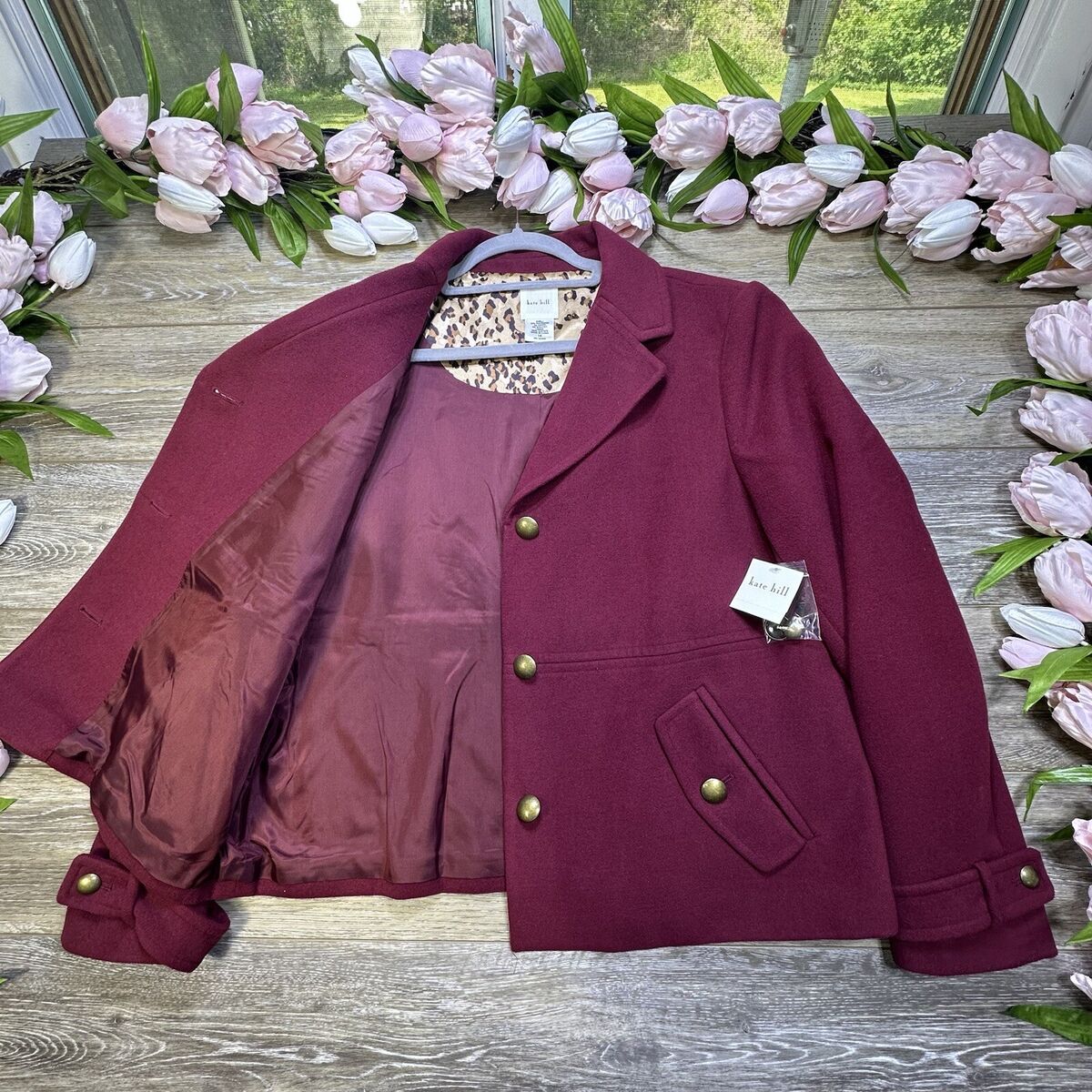 Kate Hill Jacket Coat Size 14 Single Breasted Buttons NEW Kate Hill Jacket Coat Size 14 Single Breasted Buttons NEW